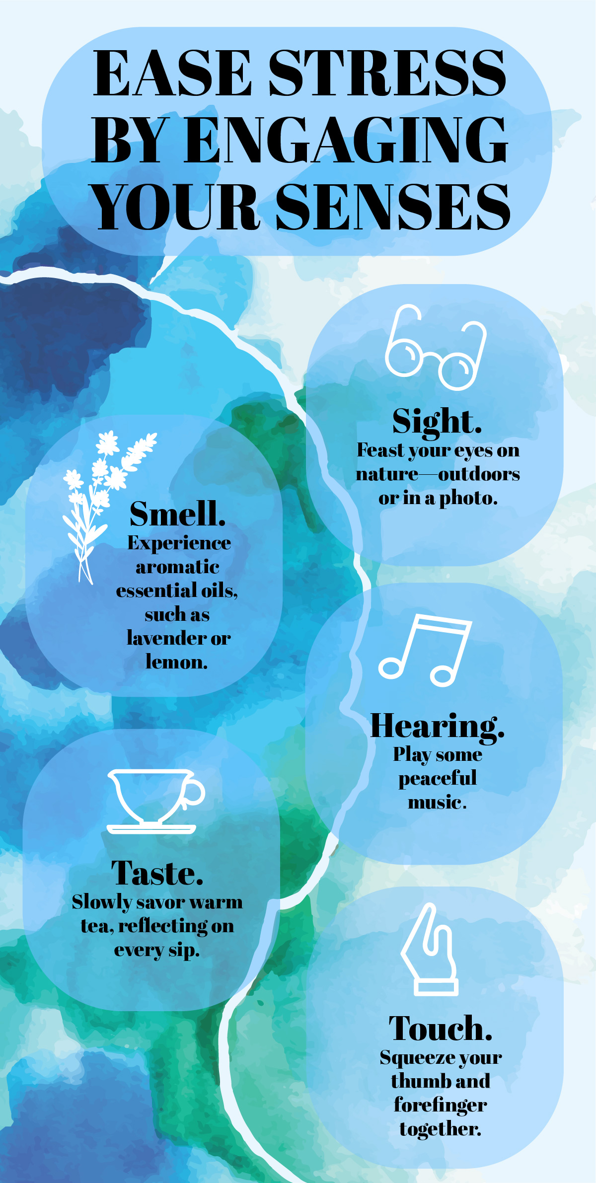Use your five senses to soothe stress | Liberty Hospital